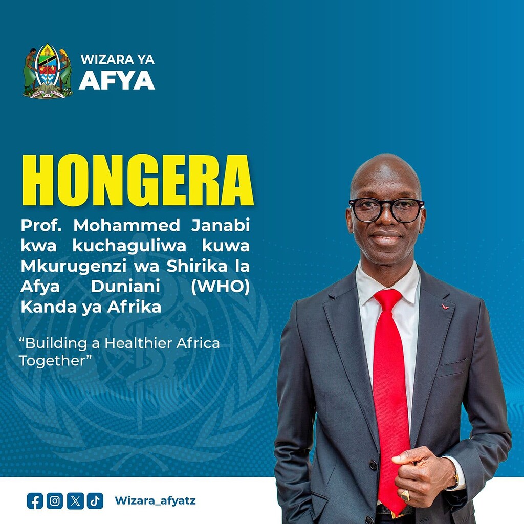 Tanzania is Hot: Prof. Mohammed Janabi being elected as WHO Regional ...