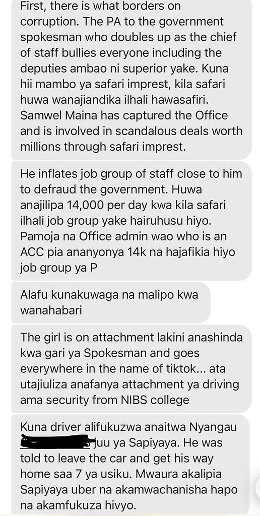 Government Spokesman offfice scandal: Huko watu ni kudinyana na wizi ...