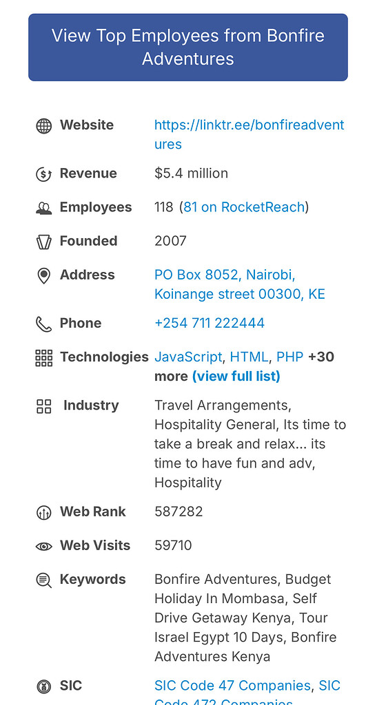 Bonfire Adventures Revenue - General - Kenya Talk