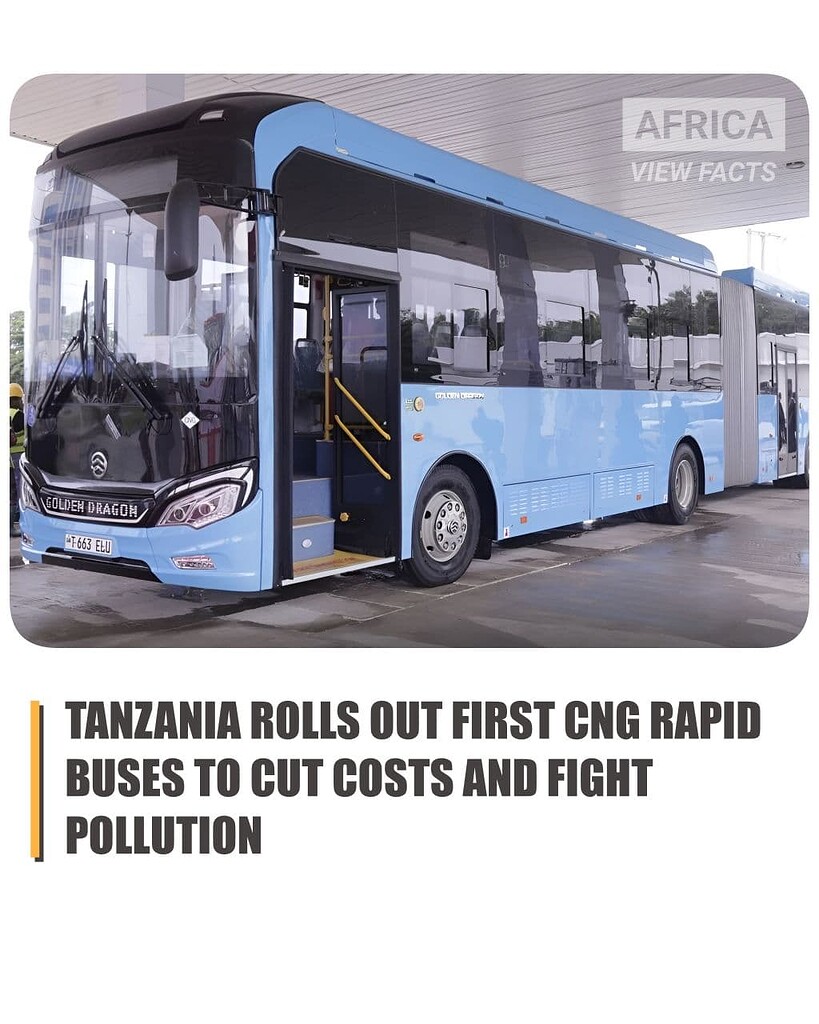 Tanzania 🇹🇿 has launched its first CNG-powered rapid buses in Dar es Salaam, marking a big step ...