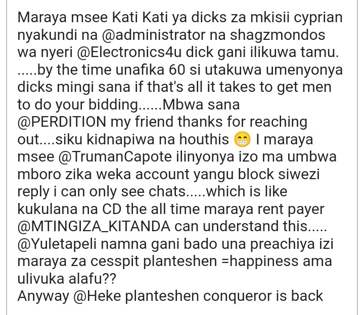 Sheboon TrumanCapote - General - Kenya Talk