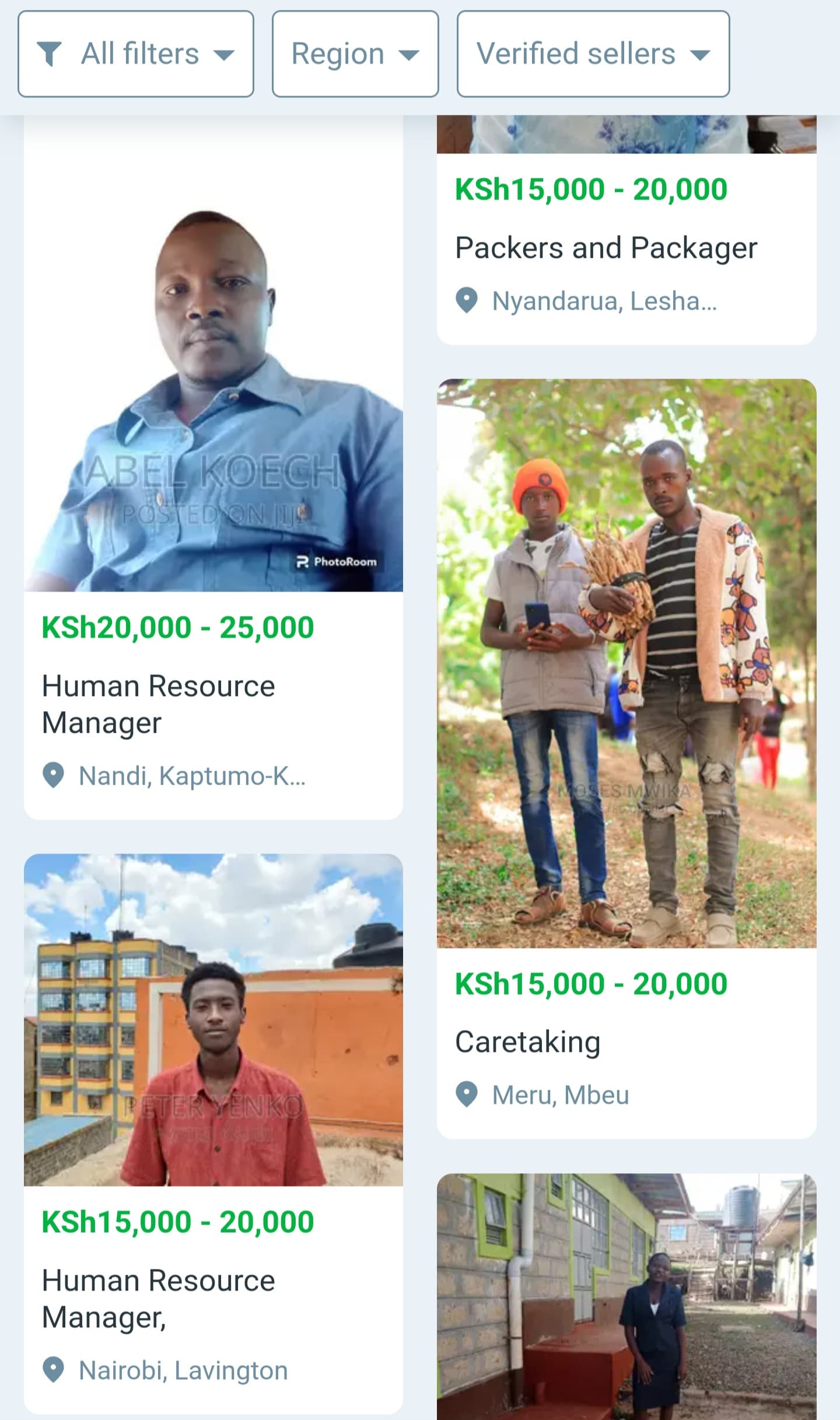 Hahaha.. look at lower class peasants selling themselves on jiji ...