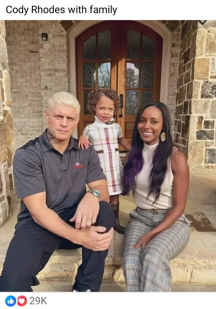 WWE superstar Cody Rhodes with his black wife. Kapotty is happy ...