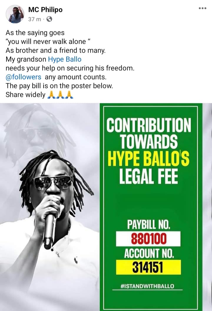 You mean Joe Mfalme cannot afford to pay Hype Ballo's legal fee na hizo ...