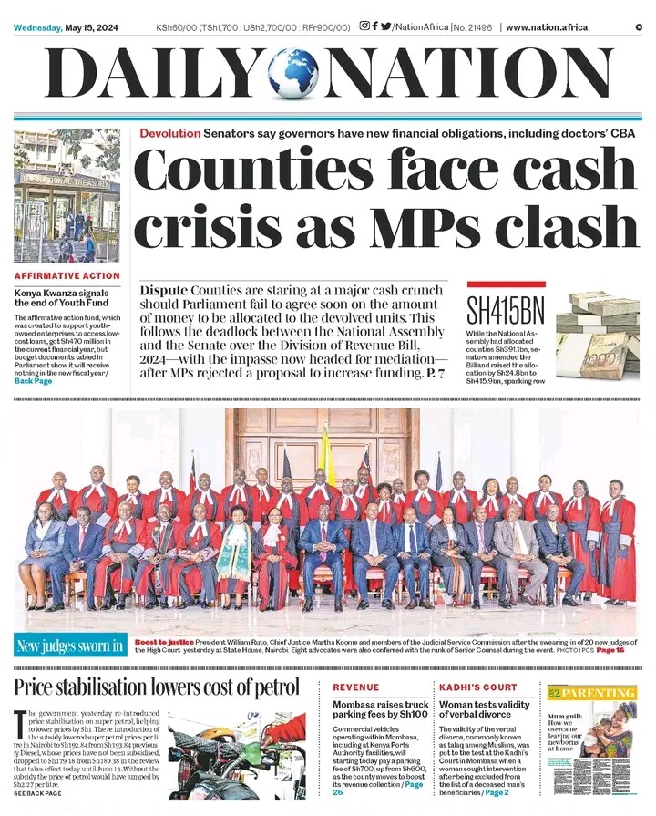 In the Wednesday newspapers - General - Kenya Talk