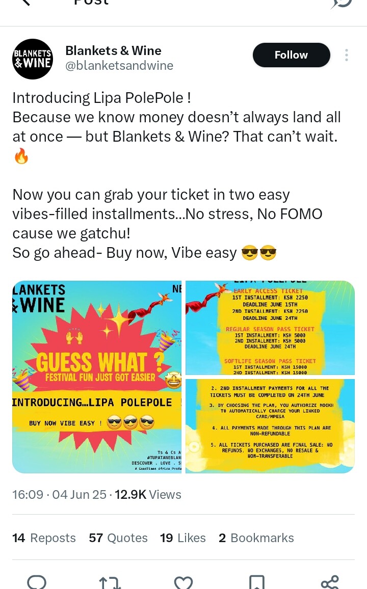Dwindling middle class? Blankets and Wine Lipa Pole Pole - Sex ...