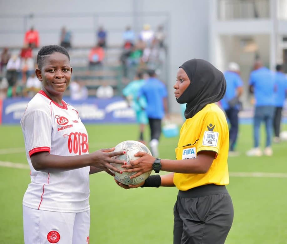 Jentrix Shikangwa (Kenyan) Player of Simba Queen of Tanzania has scored ...