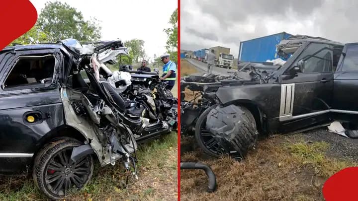 Fatal accident between a newly imported Range Rover and Isuzu canter ...